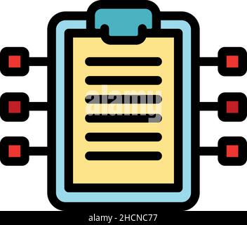 Event clipboard task icon outline vector. List planner. Time business ...