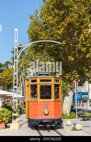 Ancient tram Tranvia de Soller public transport transit transportation ...