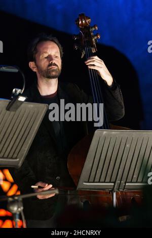 Double Bass Player Pablo Martín Caminero Performs During The Christmas