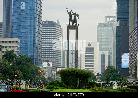 Sudirman Street, Bundaran HI, Office Building, Jakarta City, Indonesia ...
