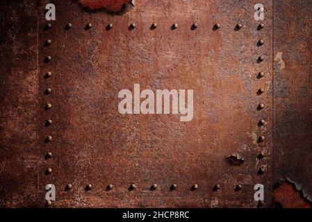 rustic military metal steam punk background Stock Photo - Alamy