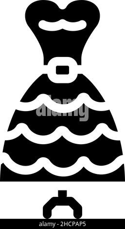 dress garment bridal shop line icon vector illustration Stock Vector ...