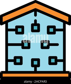 Smart house consumption icon. Outline smart house consumption vector ...
