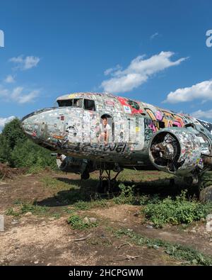 Zeljava Air Base in Croatia and Abandoned Douglas C-47 Airplane on the ...