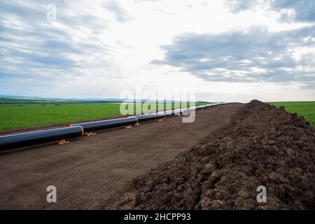 construction of an interconnector for natural gas Stock Photo - Alamy