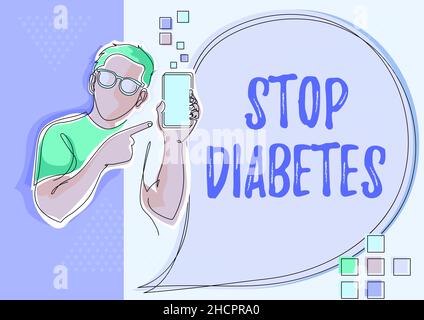 Handwriting text Stop Diabetes. Business concept Take care of your ...