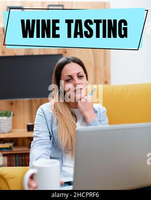 Conceptual caption Wine Tasting. Business overview Degustation Alcohol ...