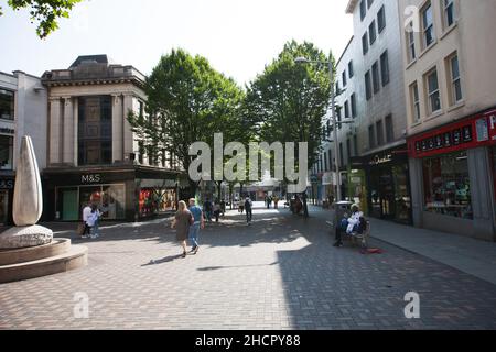Shoppers on Albert Street in Nottingham in the UK Stock Photo - Alamy