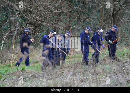 Police activity at Philpot's Farm Open Space, close to Heather Lane in ...