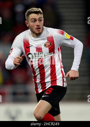 Elliot Embleton of Sunderland in action during the EFL Trophy match ...