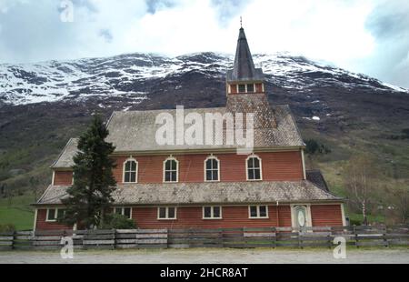 Olden village cruise port in Stryn Municipality in Vestland county ...