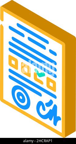 examination documents icon color illustration Stock Vector Image & Art ...
