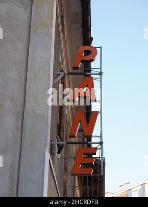 Italian bakery store sign. Pane (translation Bread Stock Photo - Alamy
