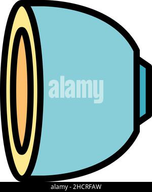 Coffee flavor pod icon. Outline coffee flavor pod vector icon color ...