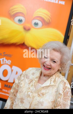 Betty White. 19 February 2012, Universal City, California. 'Dr. Suess ...