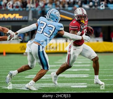 North Carolina linebacker Cedric Gray (33) celebrates his interception ...