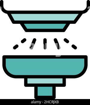 pulp mill paper line icon vector. pulp mill paper sign. isolated ...