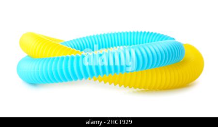 Different Pop Tubes on white background Stock Photo - Alamy