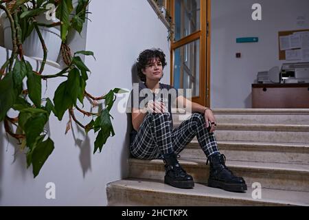 Sara Michael Dedic, a student of Mostar Rock School Stock Photo - Alamy