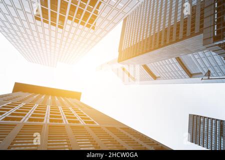 Tall skyscrapers shot with perspective Stock Photo - Alamy