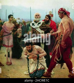 Saint Nicholas of Myra saves three innocents from death Stock Photo - Alamy