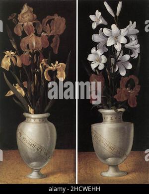 'Vases of Flowers' by Ludger tom Ring II depicts a highly detailed ...