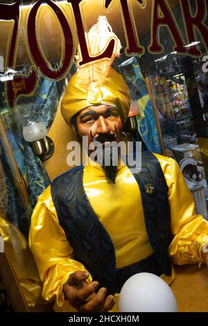 Zoltar fortune telling arcade machine, Coney Island, Brooklyn, New York ...