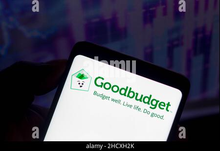 In this photo illustration, the Goodbudget logo seen displayed on a ...