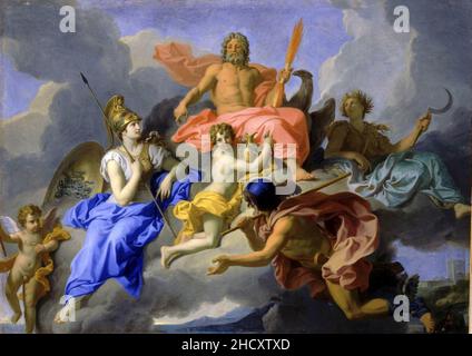 René-Antoine Houasse - Story of Minerva - The Birth of Minerva, 1688 ...