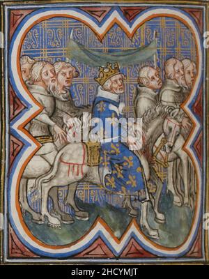*Retours de Jean le bon* depicts the return of King John II of France ...