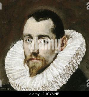 Retrato de caballero joven, de El Greco (detalle Stock Photo - Alamy