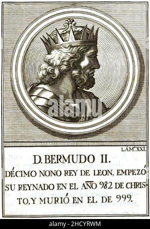 Bermudo II, rey de León Stock Photo - Alamy