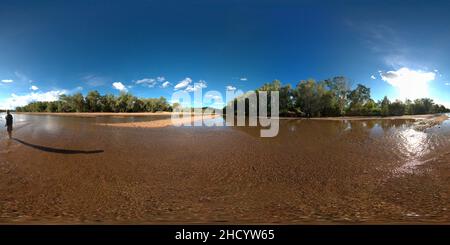 360° view of Panoramic of the Robertson River which joins into the ...