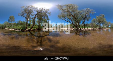 360° view of Panoramic of the Robertson River which joins into the ...