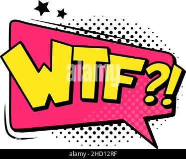 Wtf speech bubble cloud, scream and shout. Vector wtf bubble speech ...