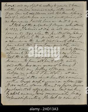 Robert Greenhow letter to the New York Tribune, 1845 Stock Photo - Alamy
