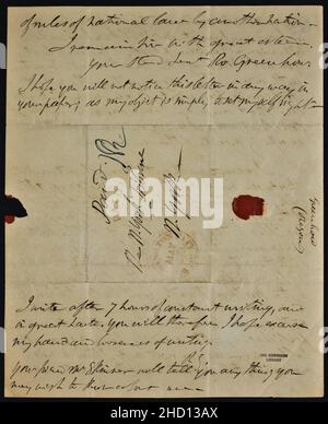 Robert Greenhow letter to the New York Tribune, 1845 Stock Photo - Alamy