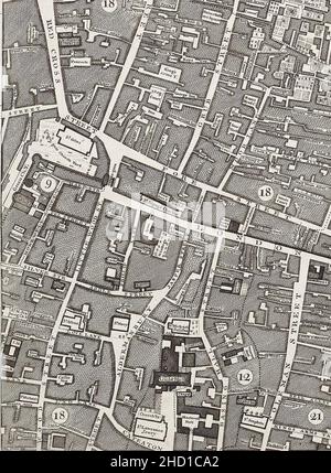 Rocque Map of London 1746 097 Stock Photo - Alamy