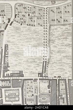 Rocque Map of London 1746 087 Stock Photo - Alamy