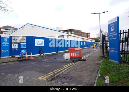 NHS London Hospitals; St Georges Hospital London UK; Entrance to St ...