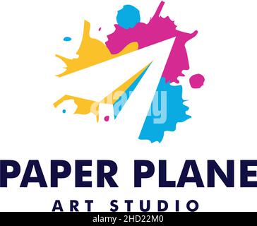 Paper plane logo design Stock Vector Image & Art - Alamy