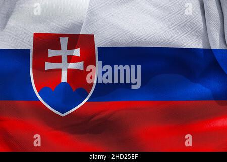 3D-Illustration of a Slovakia flag - realistic waving fabric flag Stock ...