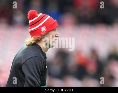 Kingsholm Stadium, Gloucester, UK. 2nd Jan, 2022. Gallaher Premiership ...