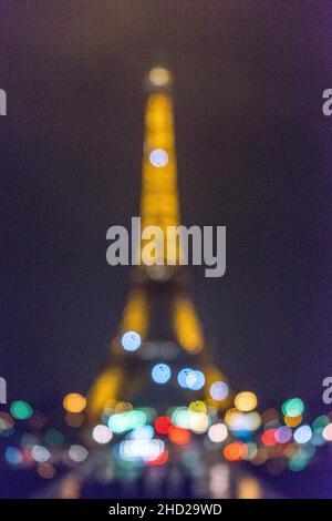 Eiffel tower on blur background Stock Photo - Alamy