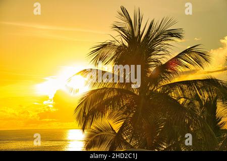 Sonnenuntergang und Sonnenuntergand am Strand von Kenia Stock Photo - Alamy