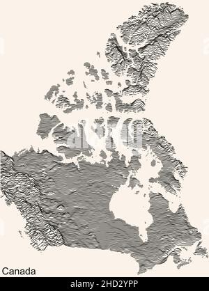 Map of Canada as a black contour line Stock Vector Image & Art - Alamy