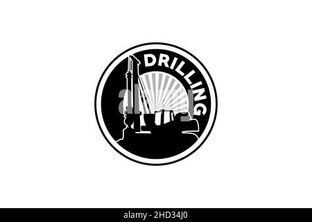 Contractor, trench digger and drilling rig logo design inspiration ...