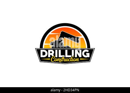 Contractor, trench digger and drilling rig logo design inspiration ...