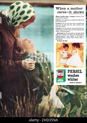 Persil washing powder soap vintage advertisement advert with children ...