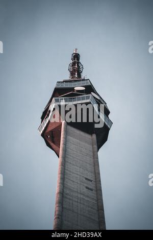 A vertical shot of the Belgrade tower in Serbia Stock Photo - Alamy